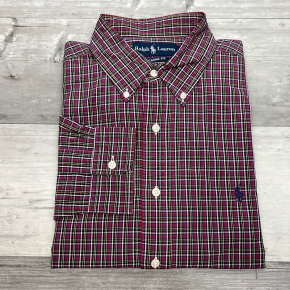 Polo Ralph Lauren | Shirts | Polo Ralph Lauren Red White Yellow Plaid ...